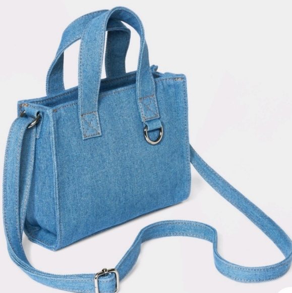 wild fable | Bags | Mini Denim Top Handle Crossbody Bag By Wild Fable ...
